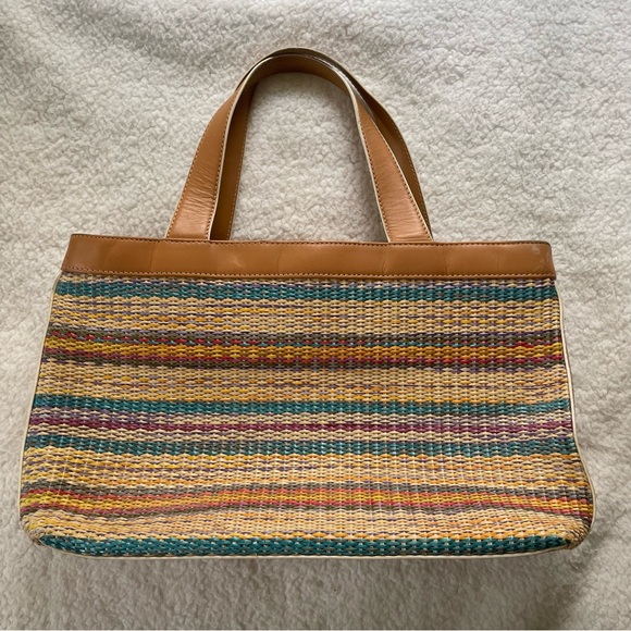 Maxx New York | Bags | Vintage Colorful Woven Beach Tote Bag By Maxx ...
